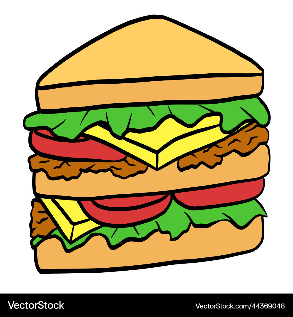 Sandwich Royalty Free Vector Image - VectorStock