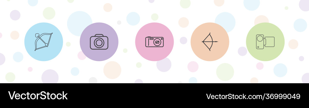 5 shoot icons Royalty Free Vector Image - VectorStock