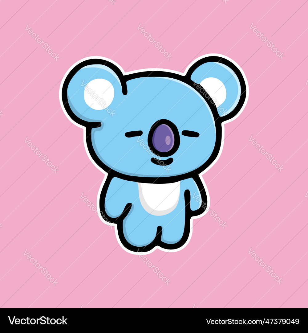 BT21 Cooky Character Sticker Royalty Free Vector Image
