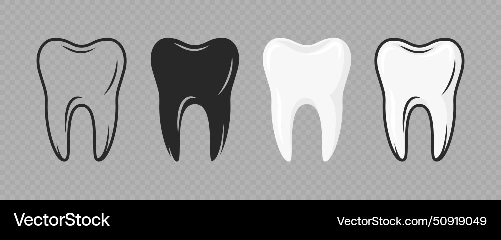 Cartoon tooth design template for Royalty Free Vector Image