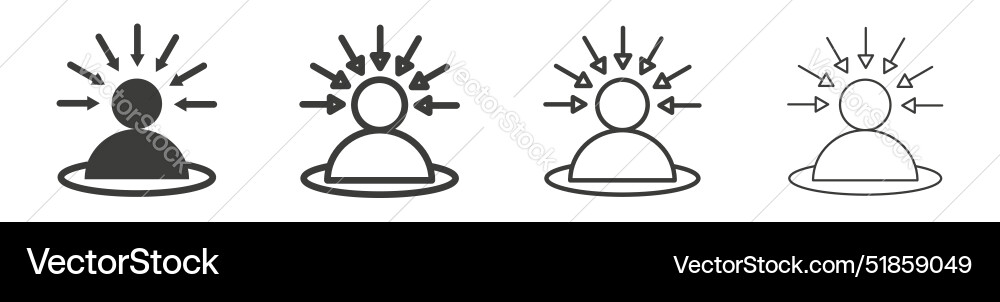 Consumer-centric and client focus icons customer Vector Image