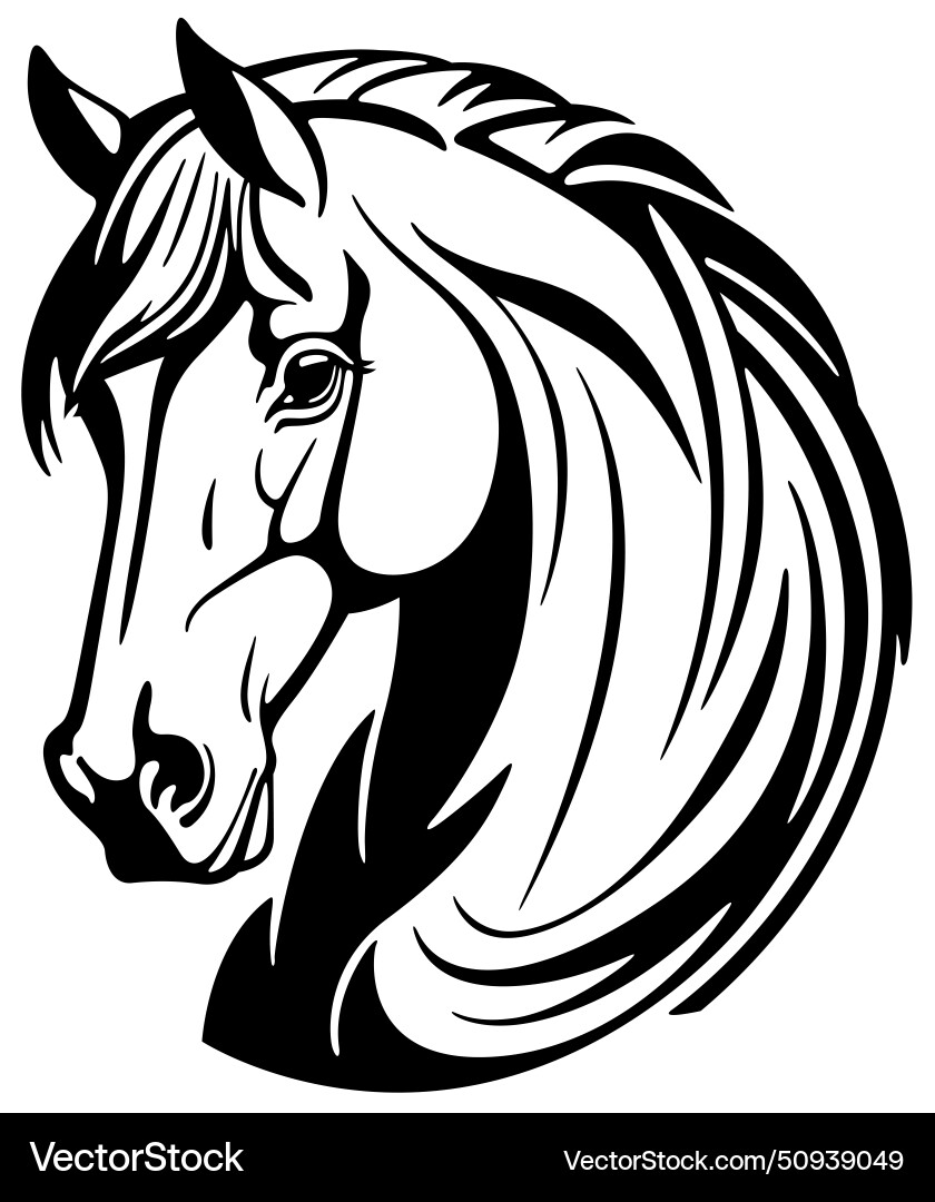 Horse head as logo Royalty Free Vector Image - VectorStock