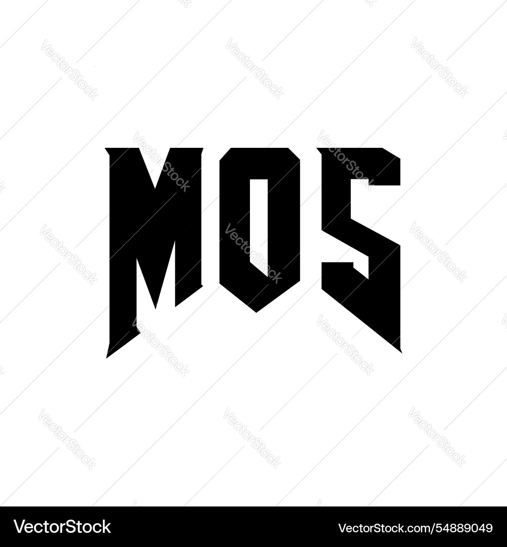 Mos letter logo design for technology company Vector Image