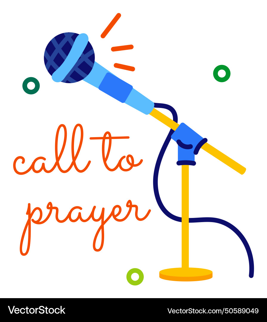 Prayer call Royalty Free Vector Image - VectorStock