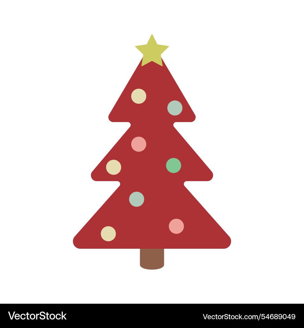 Red christmas tree Royalty Free Vector Image - VectorStock