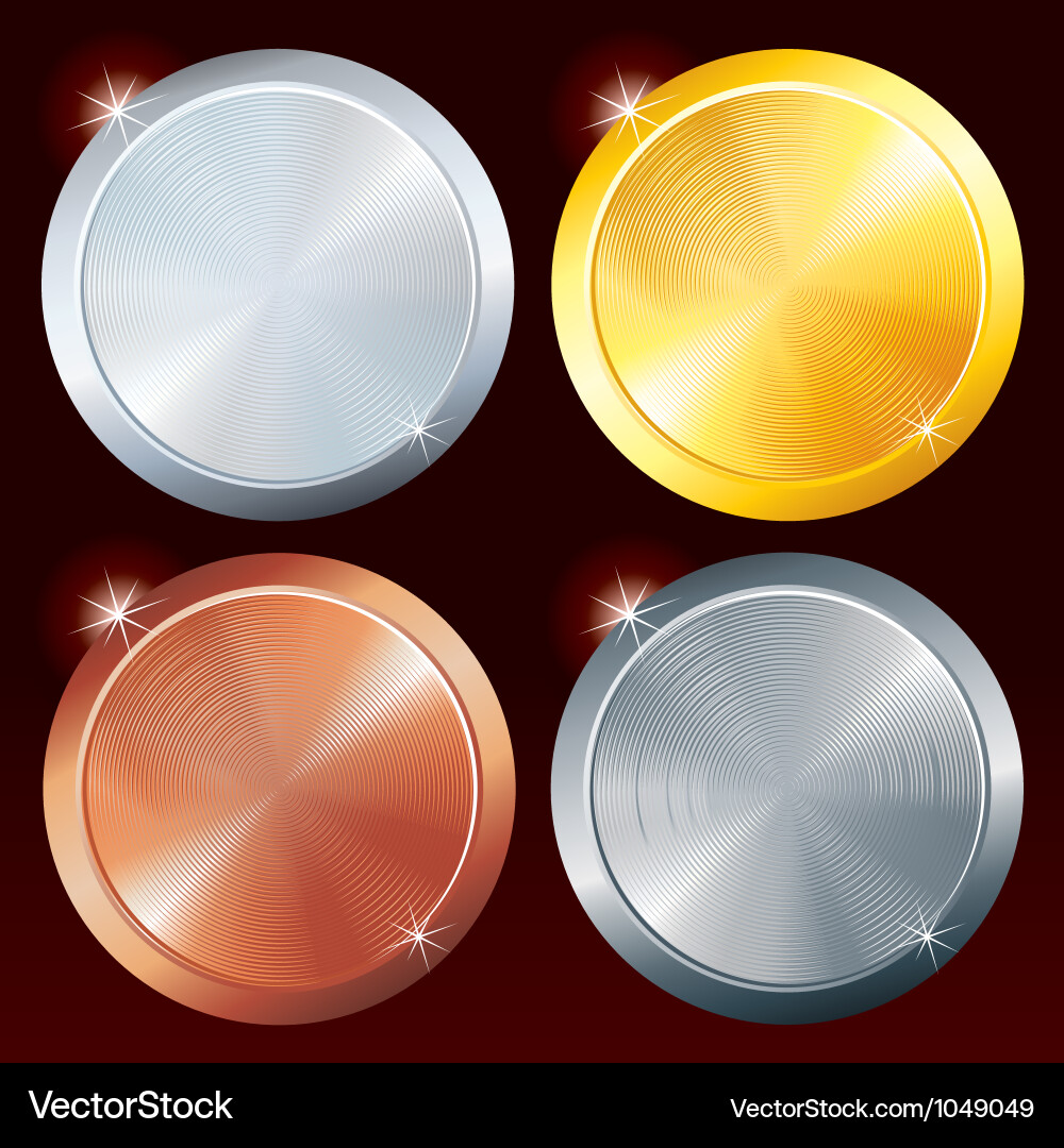 Round plates Royalty Free Vector Image - VectorStock