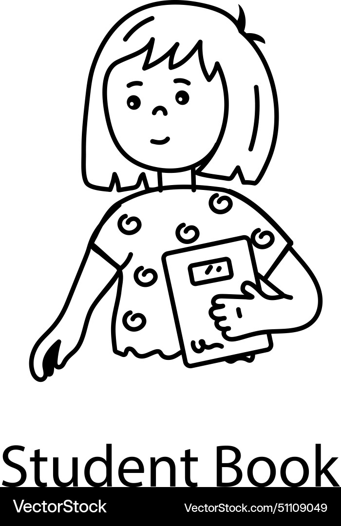 Student book Royalty Free Vector Image - VectorStock