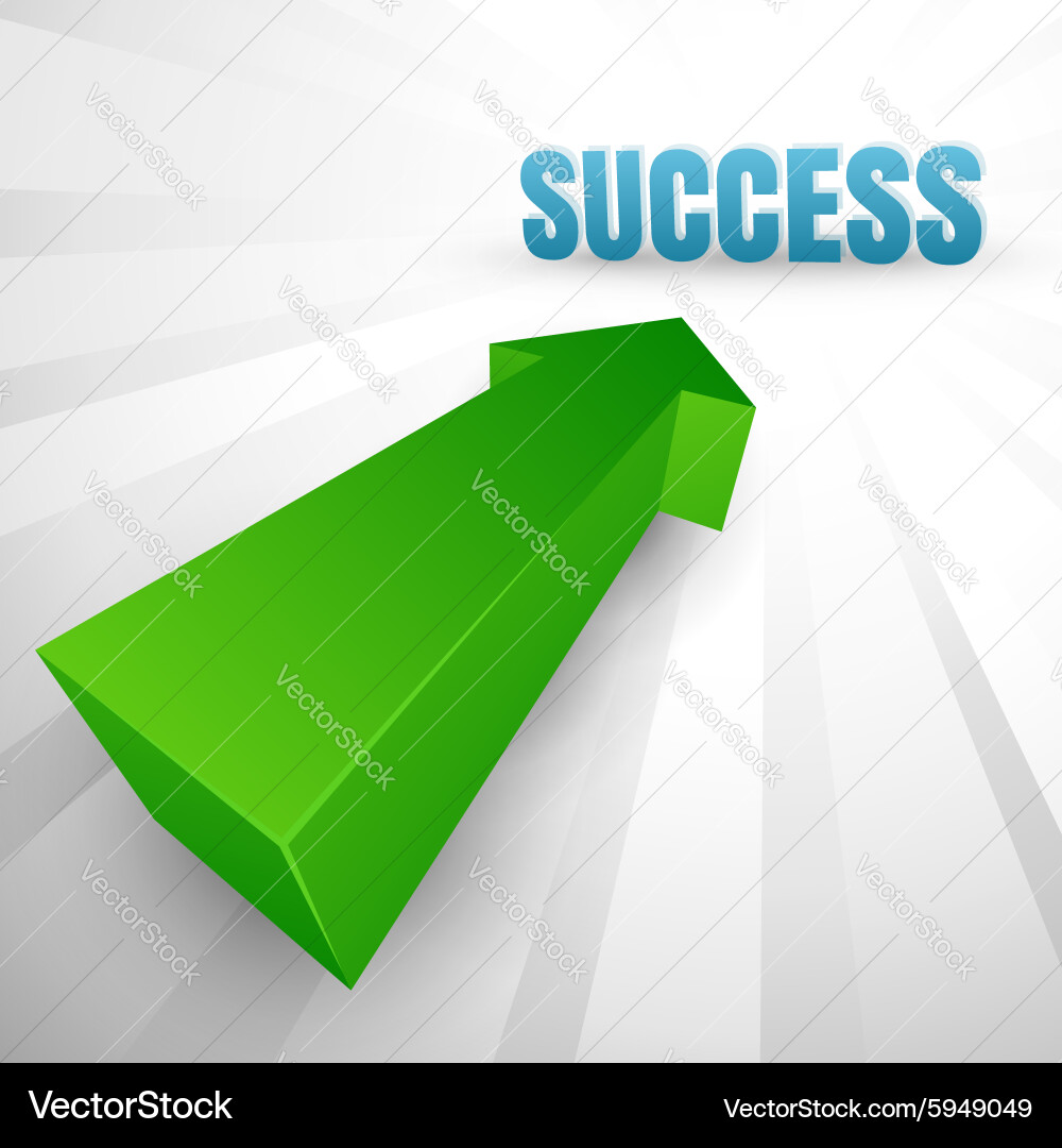Success arrow Royalty Free Vector Image - VectorStock