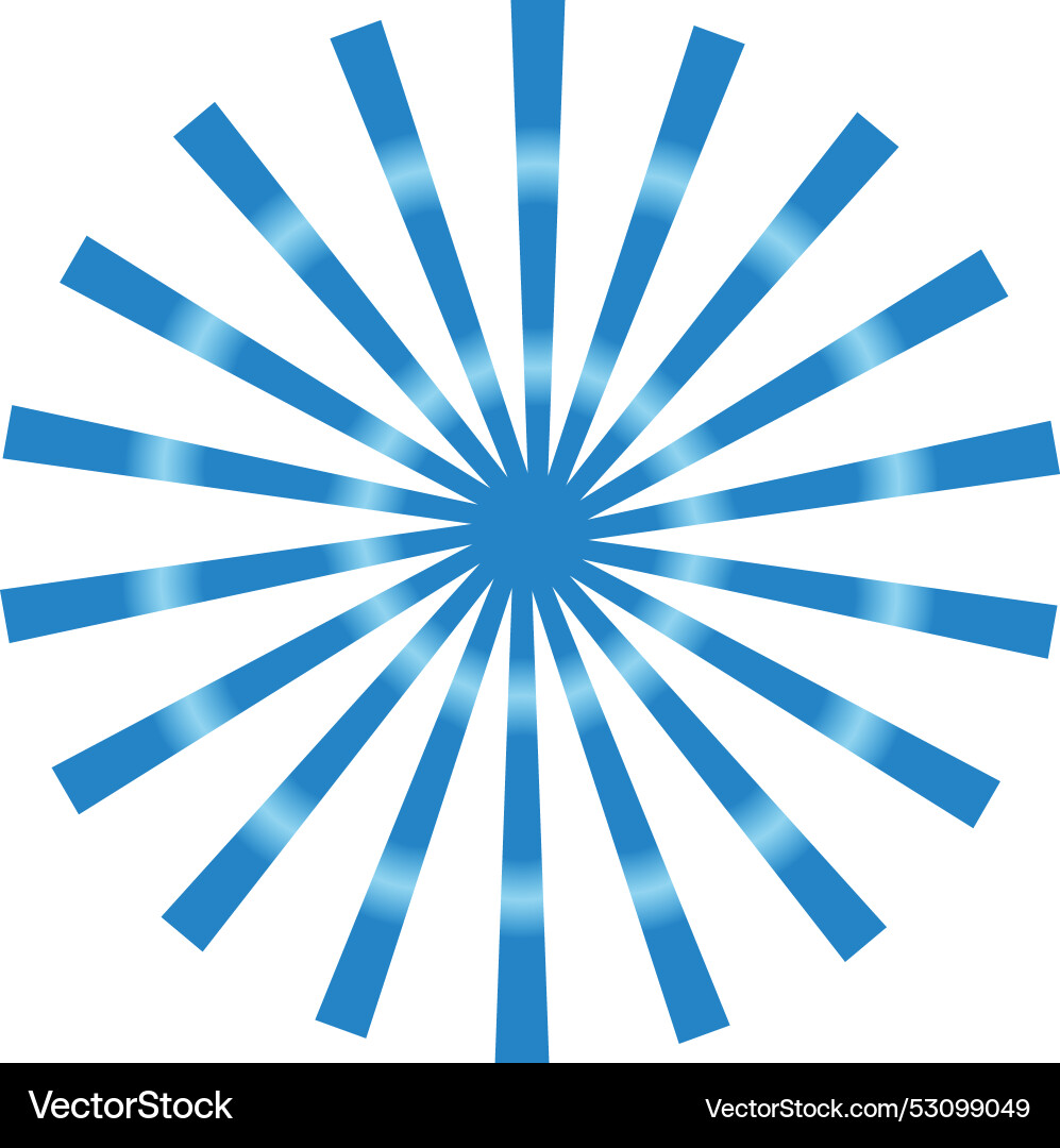 Sunburst abstract blue rays Royalty Free Vector Image