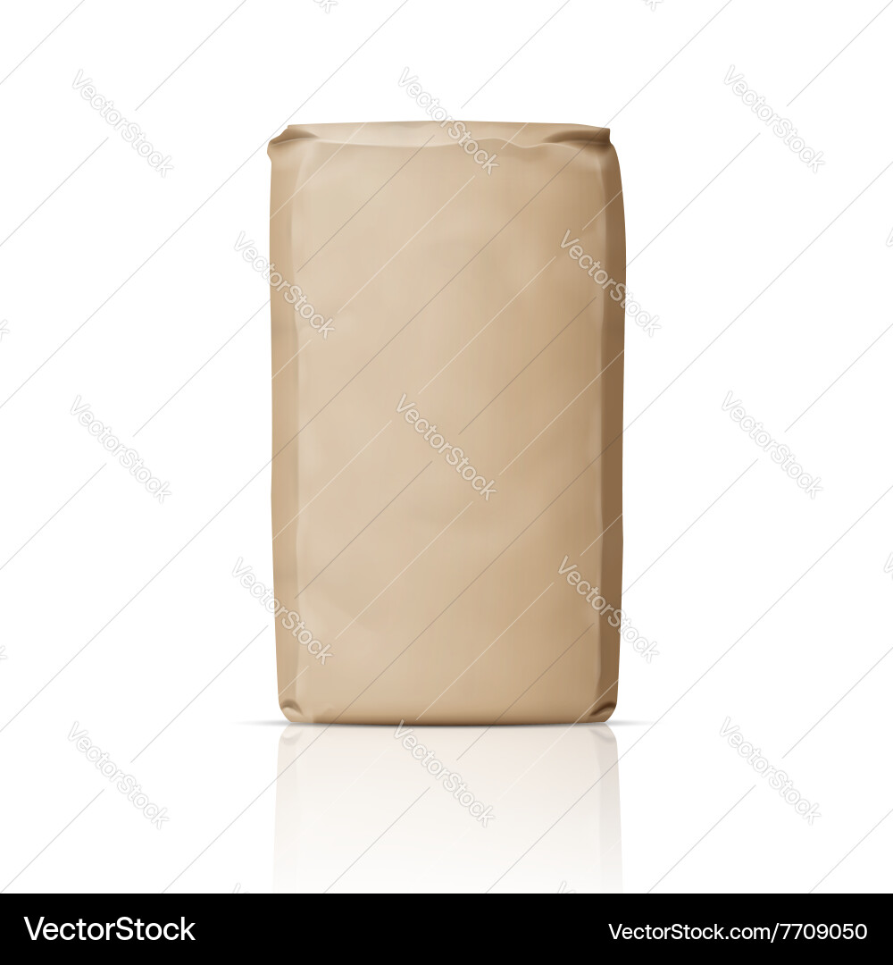 Blank paper sugar bag Royalty Free Vector Image