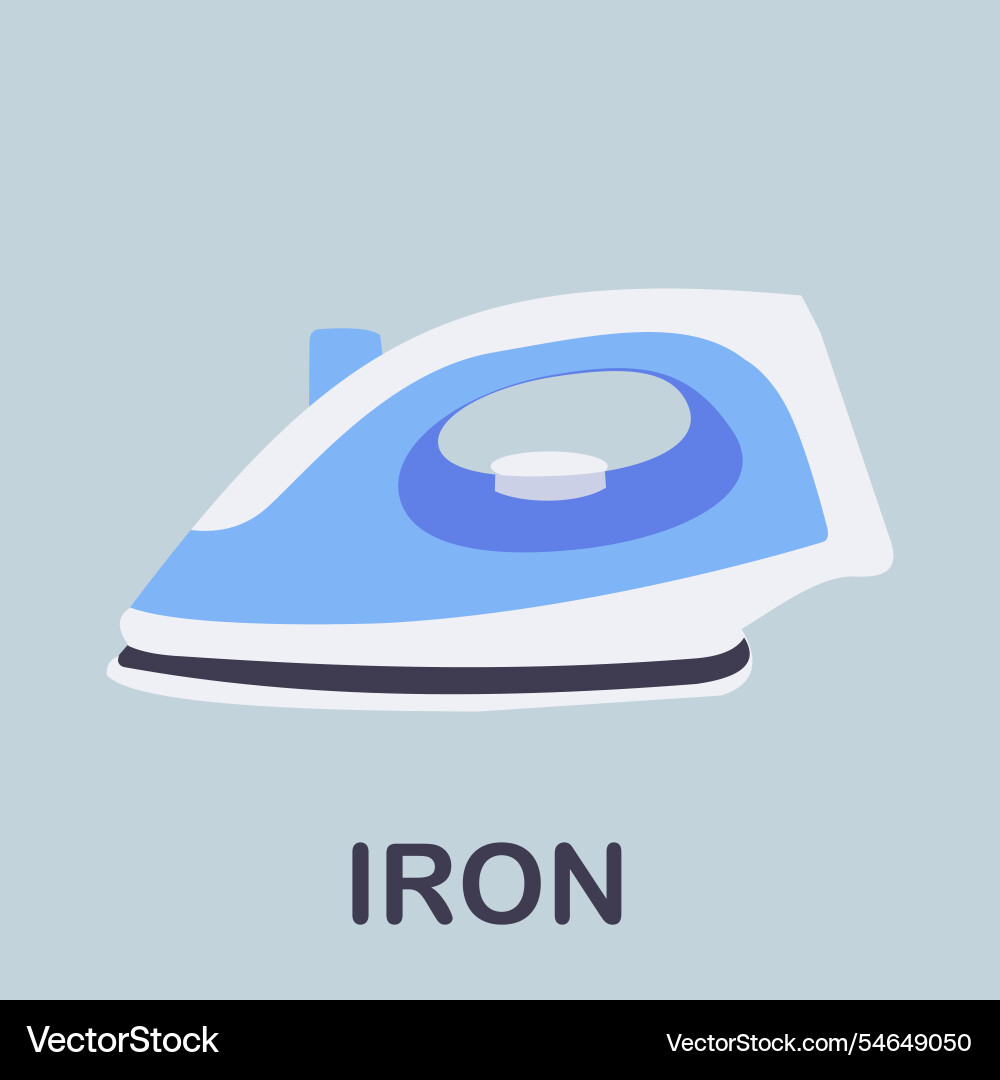 Blue iron Royalty Free Vector Image - VectorStock