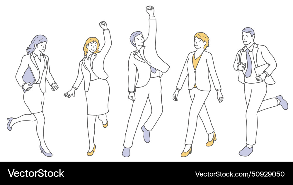 Business people flat set Royalty Free Vector Image Business people flat set Royalty Free Vector Image