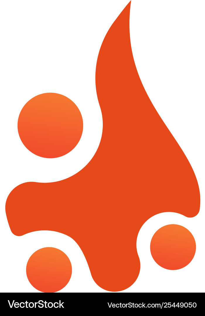 Fire flame icon element isolated – Free Vector | VectorStock