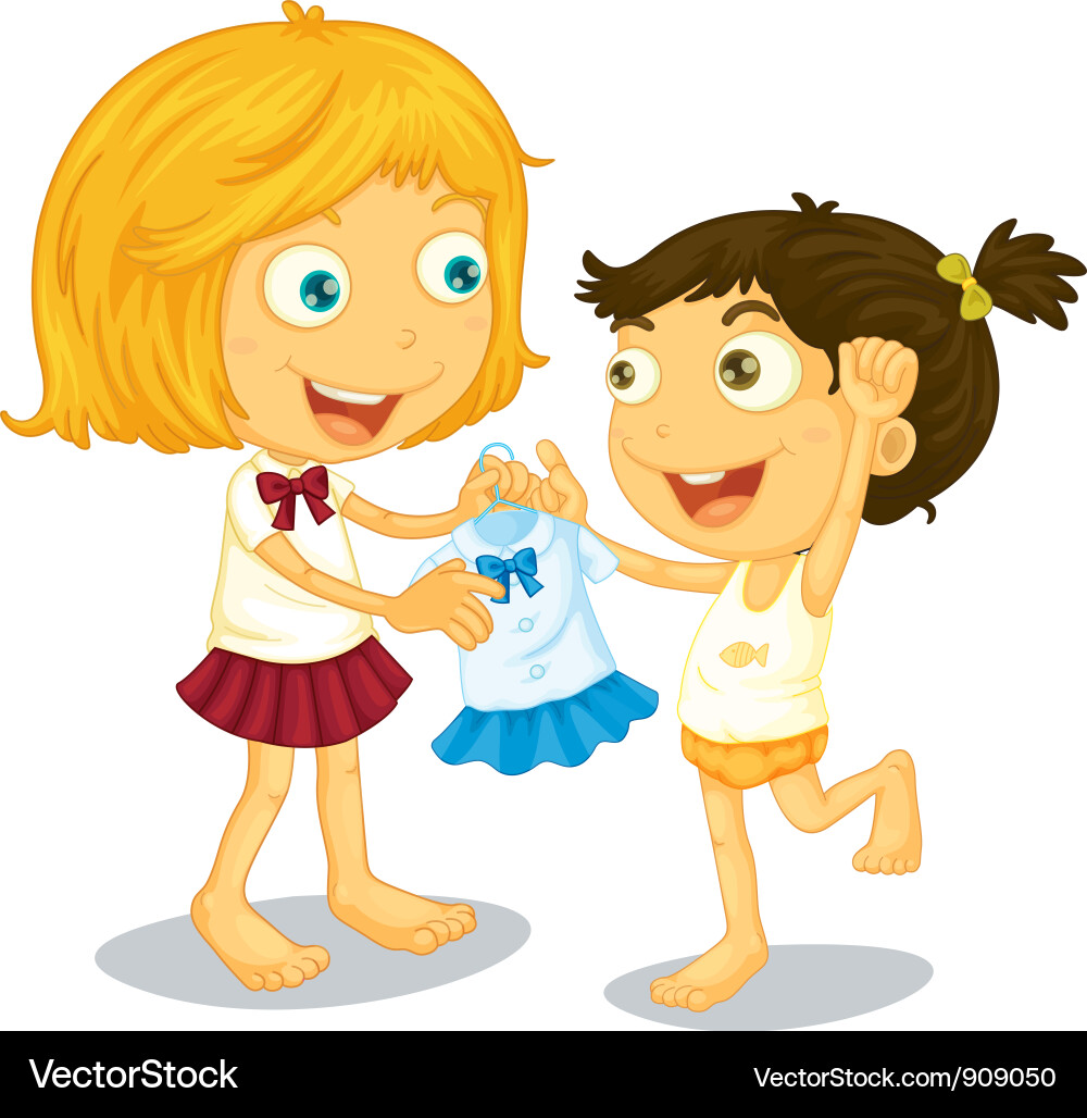 Getting dressed Royalty Free Vector Image - VectorStock