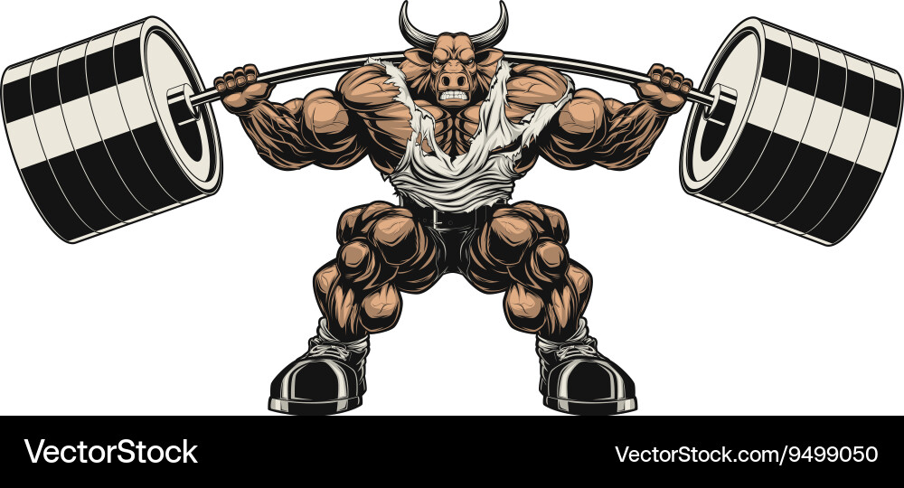 Strong bull Royalty Free Vector Image - VectorStock