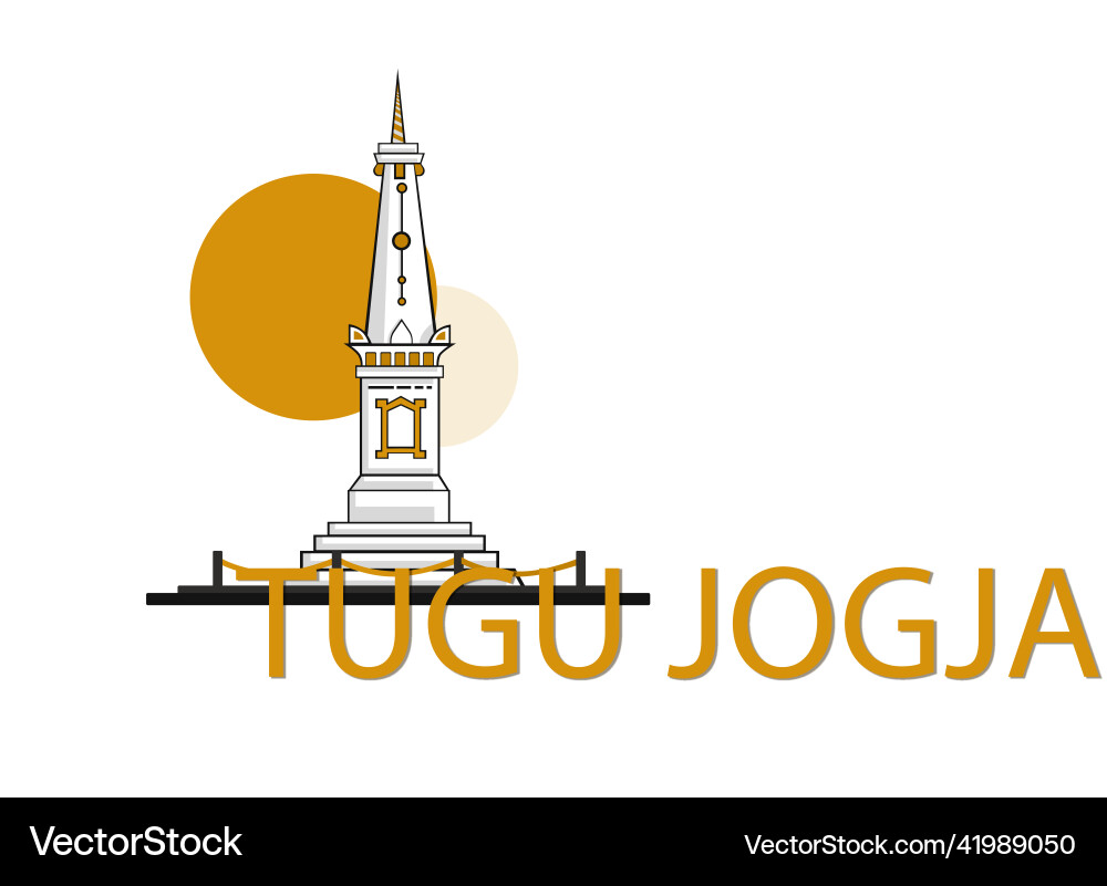 Tugu jogja Royalty Free Vector Image - VectorStock