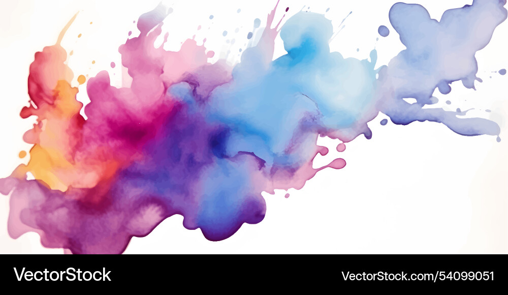 Abstract watercolor splash drop Royalty Free Vector Image