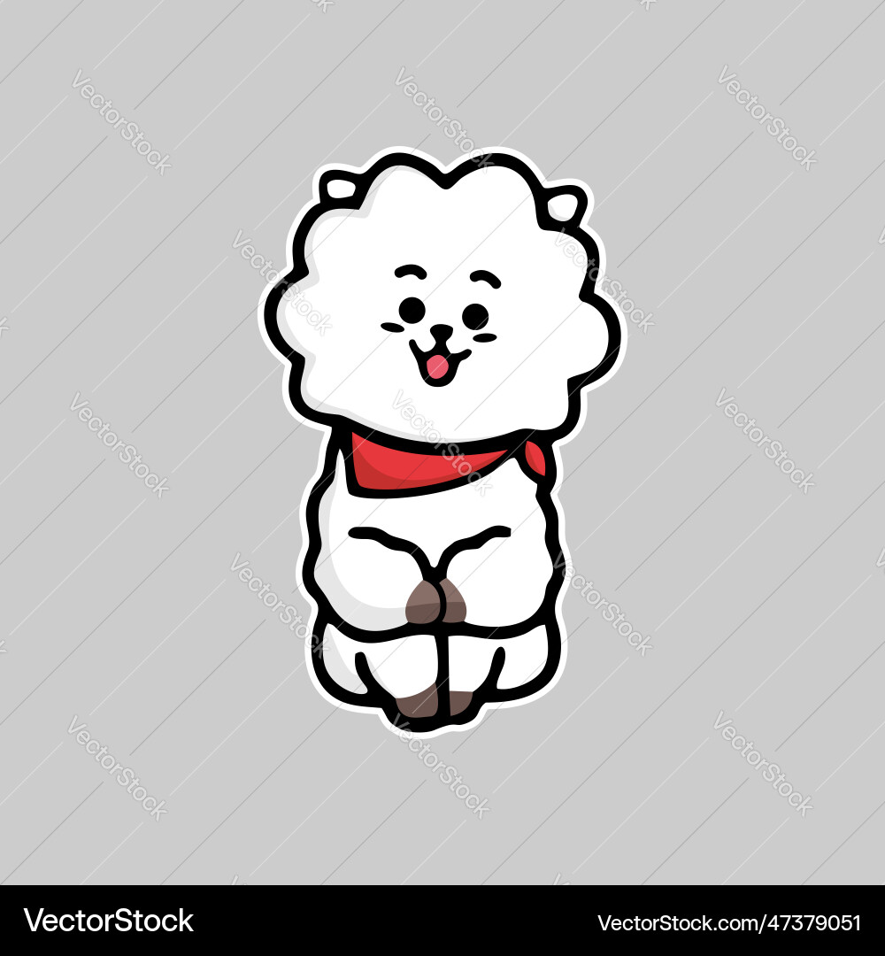 BT21 Cooky Sticker Set - Cute Characters Vector Image