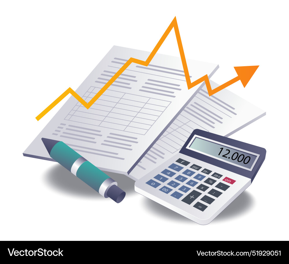 Business Financial Analysis Royalty Free Vector Image