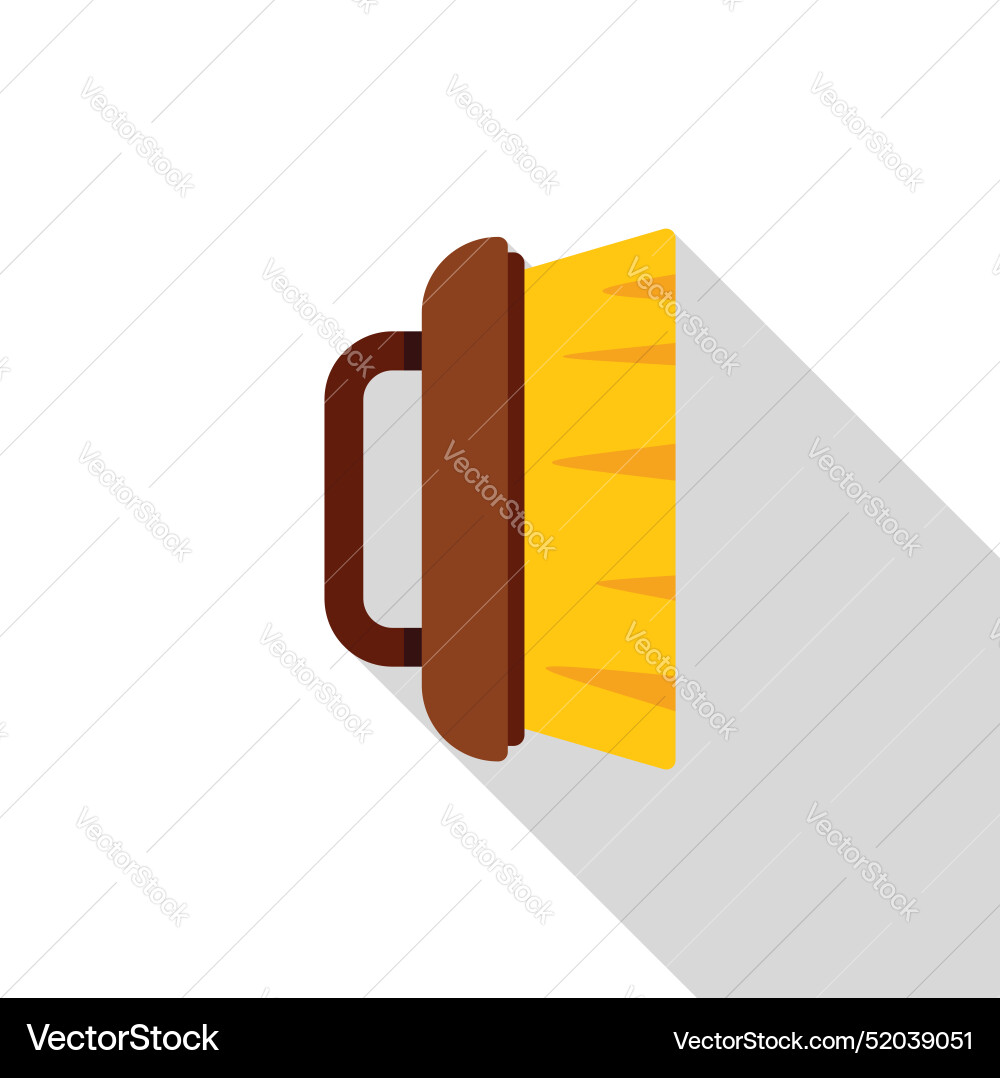 Cleaning brush with long shadow for spring Vector Image