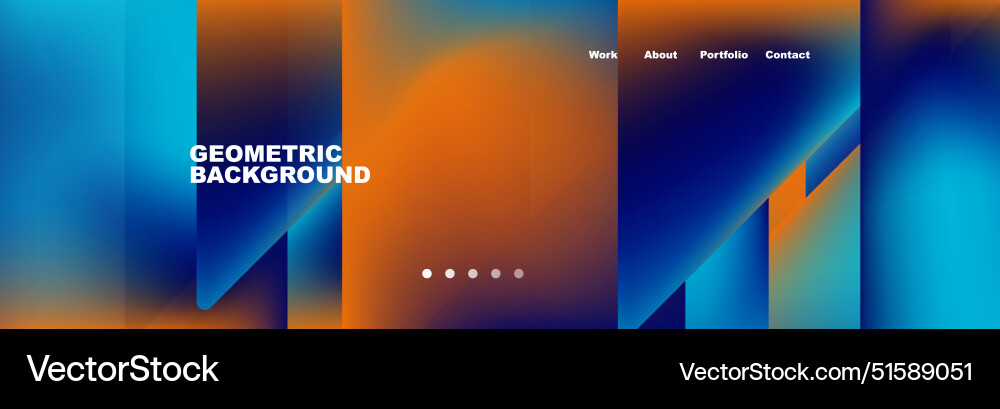 Gradient triangles composition with bright fluid Vector Image