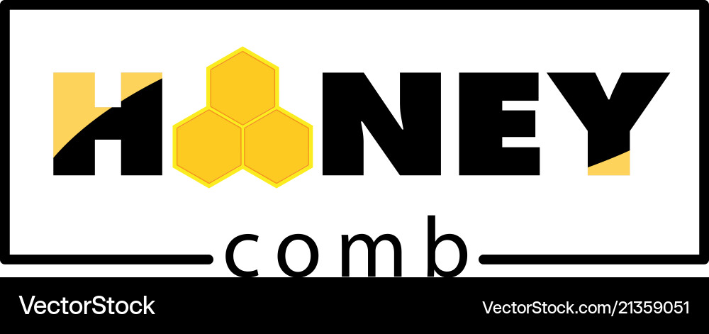 Honeycomb square frame white background ima Vector Image