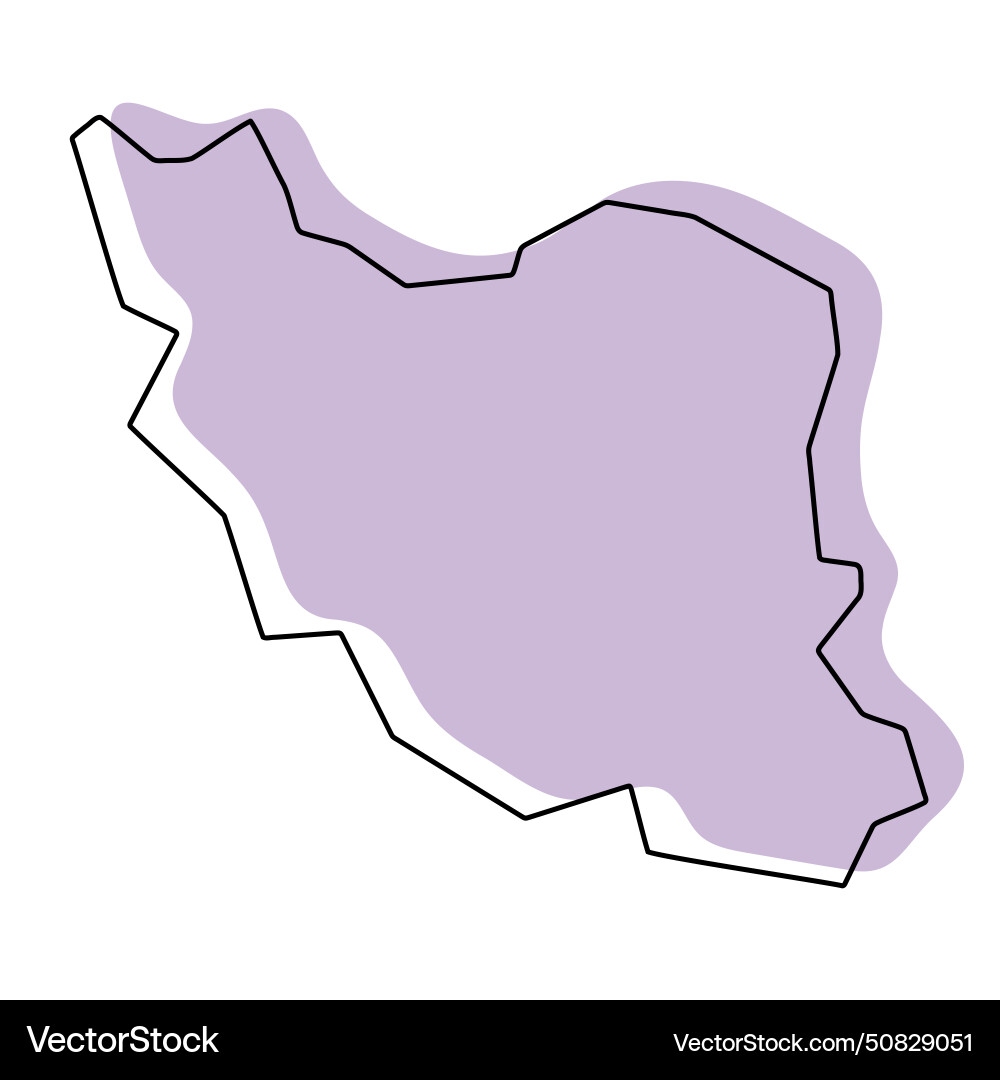 Iran simplified map Royalty Free Vector Image - VectorStock