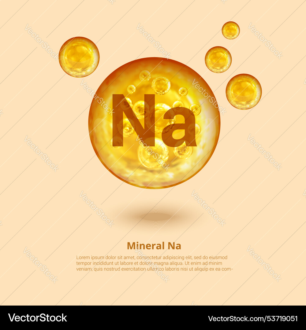 Mineral na natrium sodium vitamin complex Vector Image