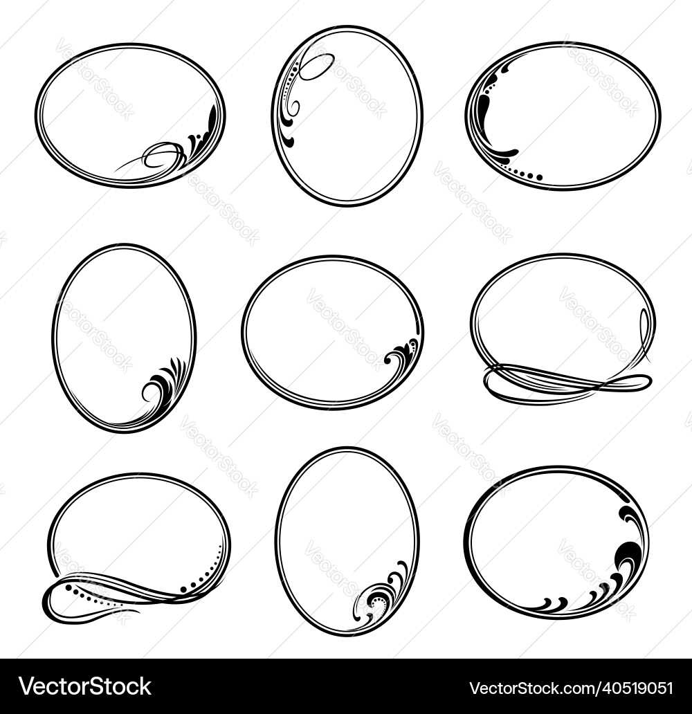 Mourning & Wedding Border Set Royalty Free Vector Image