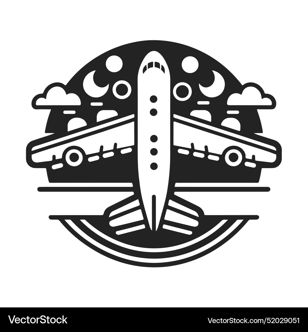Outline airplane flying icon Royalty Free Vector Image
