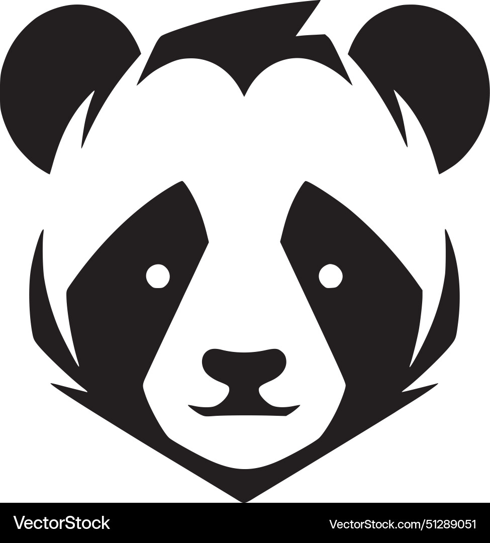 Panda - black and white isolated icon Royalty Free Vector