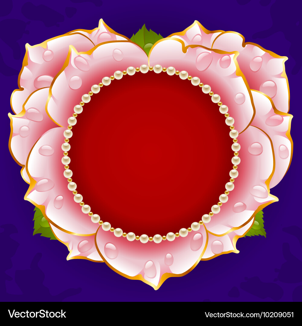 Pink rose heart frame Royalty Free Vector Image