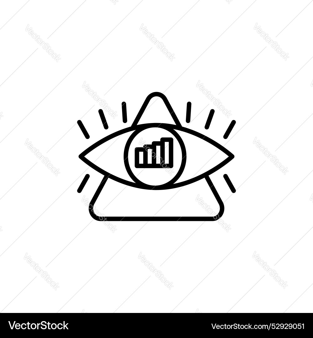 Strategic service vision icon Royalty Free Vector Image