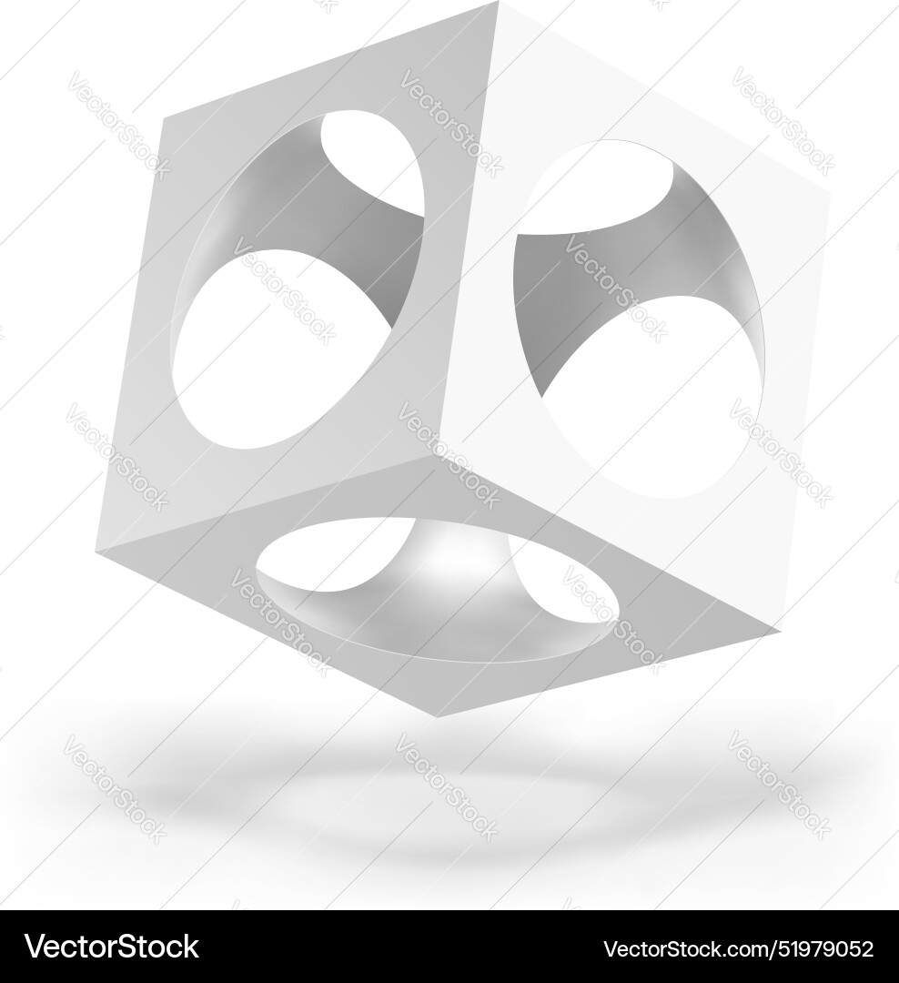 Abstract cube Royalty Free Vector Image - VectorStock