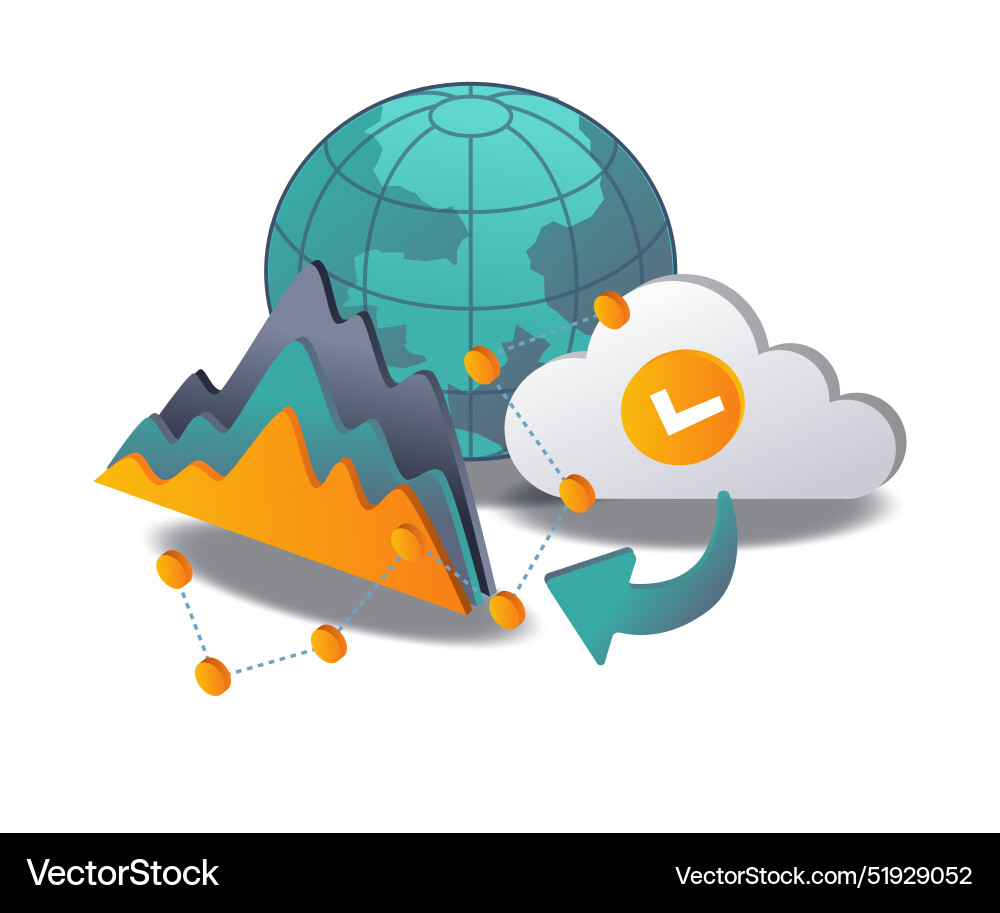 Analytical insights into internet cloud server Vector Image