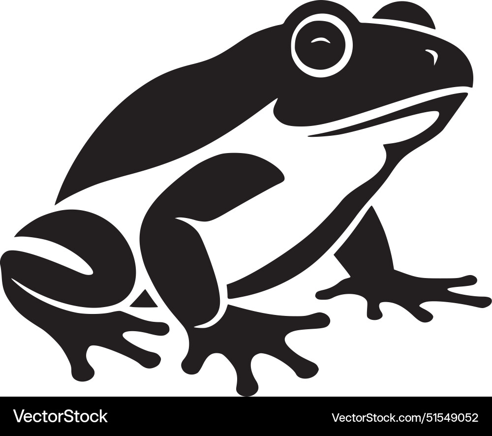Frog - minimalist and flat logo Royalty Free Vector Image