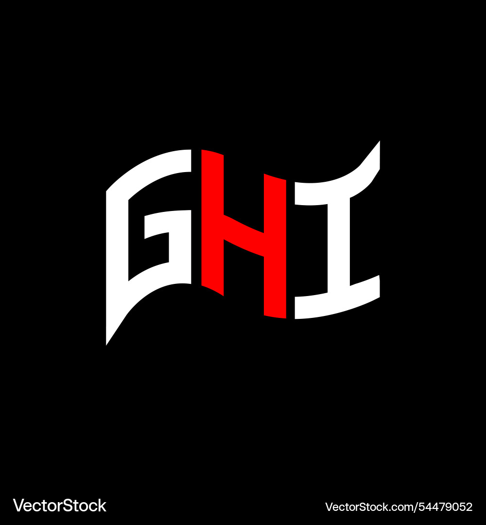 Ghi Logo Design einfach und modern Lizenzfreies Vektorbild