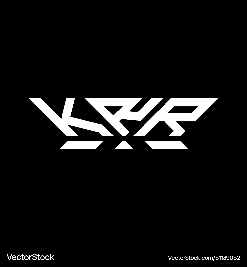Krp letter logo design krp simple and modern logo Vector Image