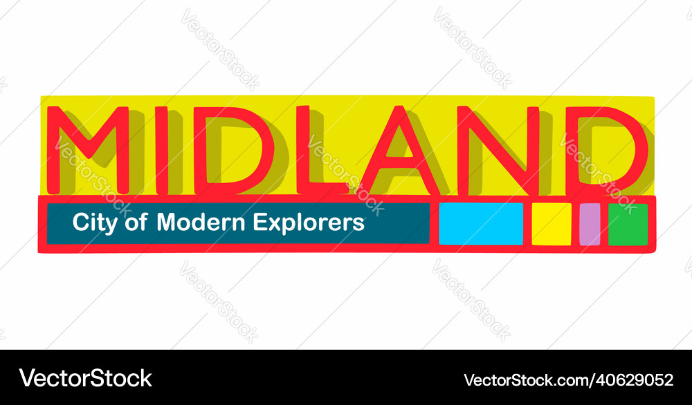 Midland Royalty Free Vector Image - VectorStock