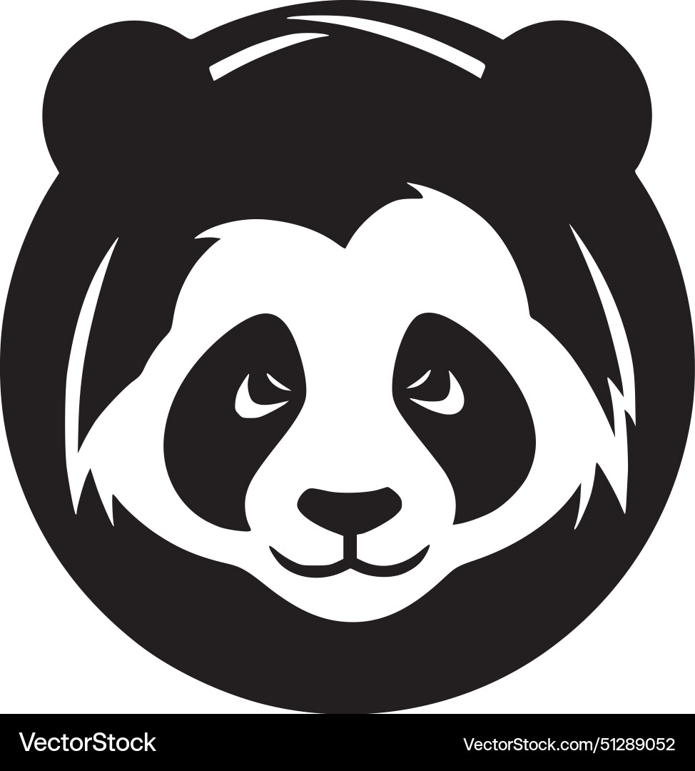 Panda - black and white isolated icon Royalty Free Vector