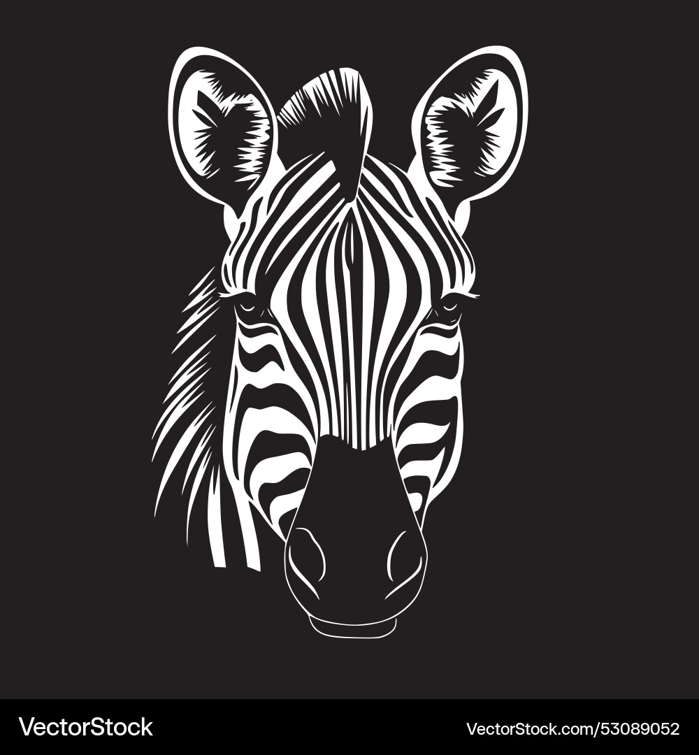 Zebra - minimalist and flat logo Royalty Free Vector Image