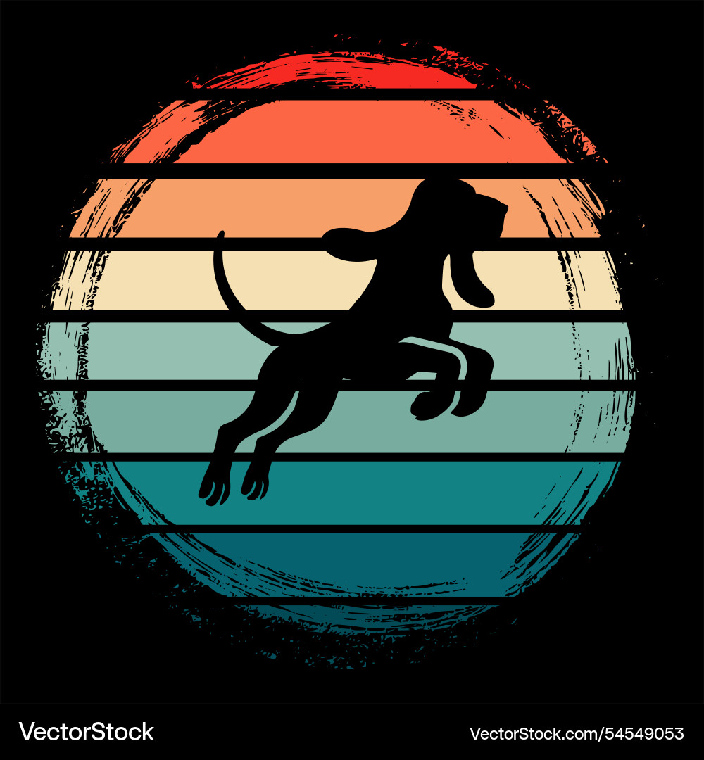 Bloodhound retro vintage Royalty Free Vector Image