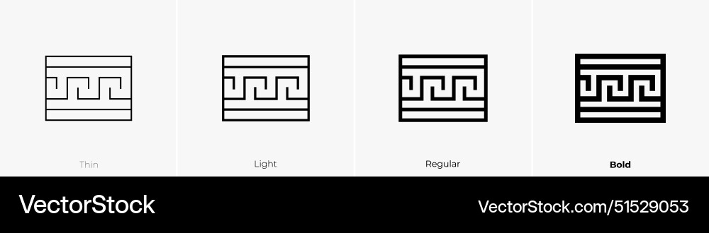 Fret icon thin light regular and bold style Vector Image