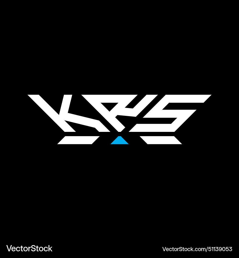Krs letter logo design simple and modern Vector Image