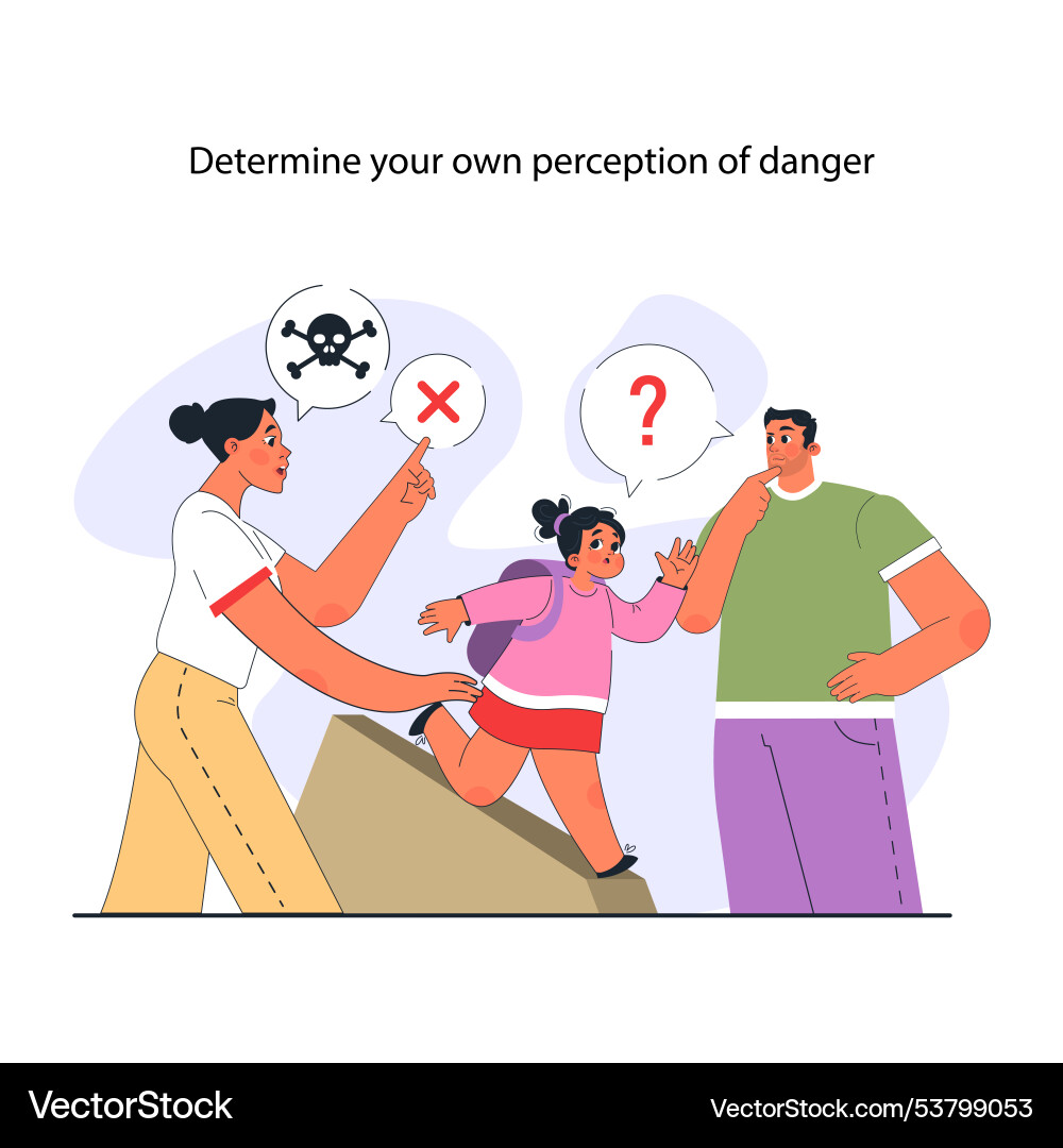 Modern positive parenting parents helping a child Vector Image