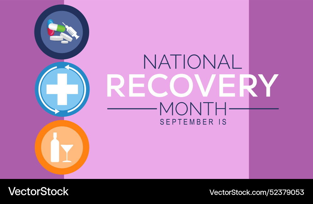 National recovery month Royalty Free Vector Image