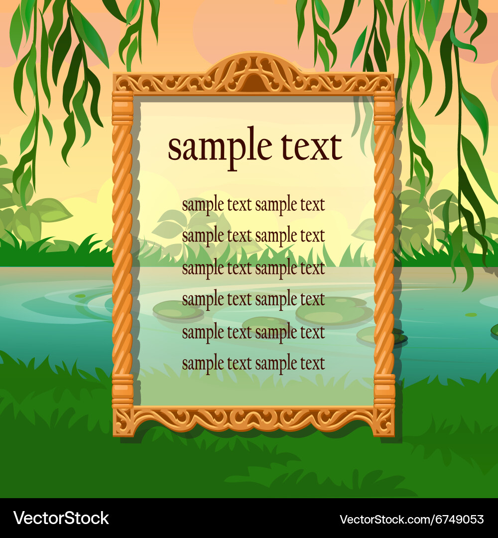 Poster with space for text on the nature Vector Image