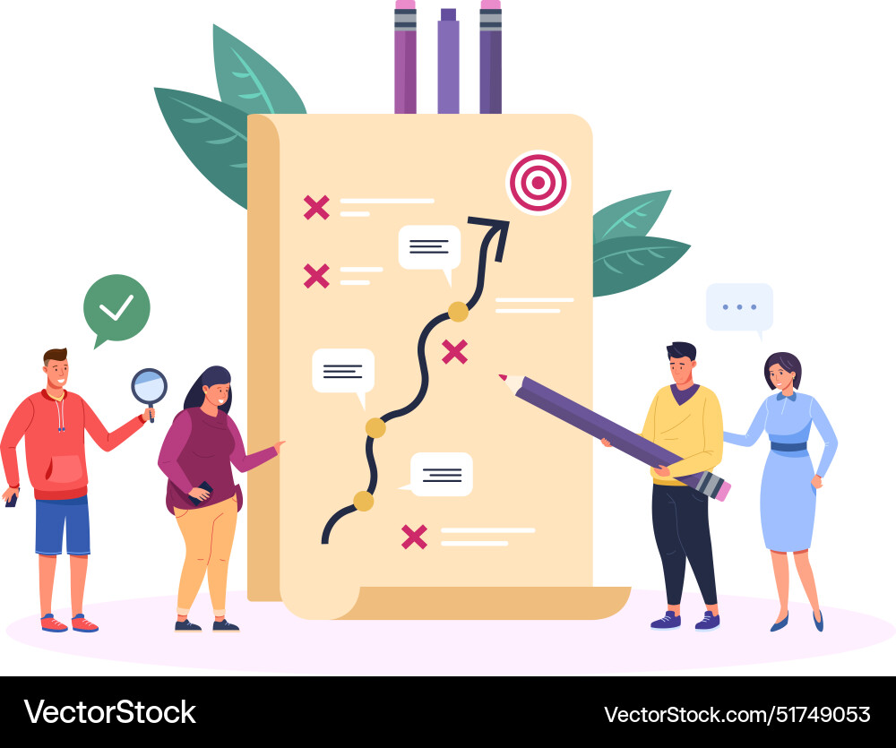 Strategic planning team impediment business Vector Image