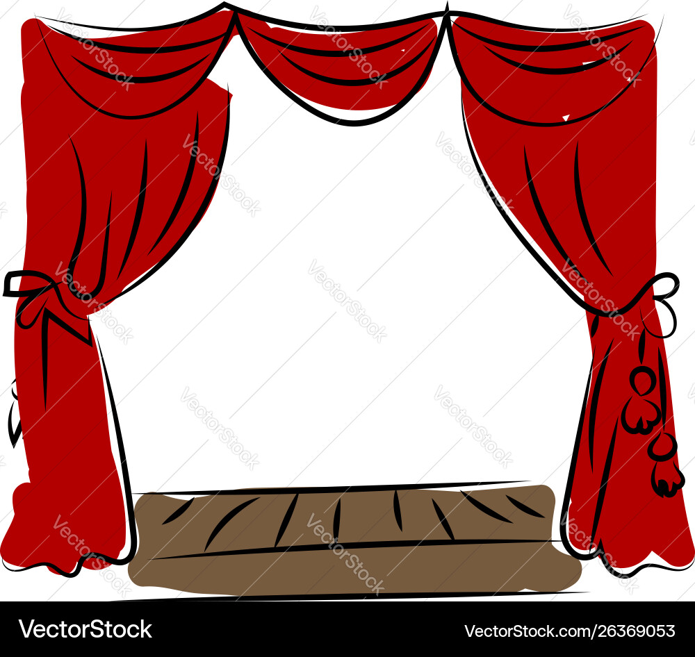 Theater drawing on white background Royalty Free Vector