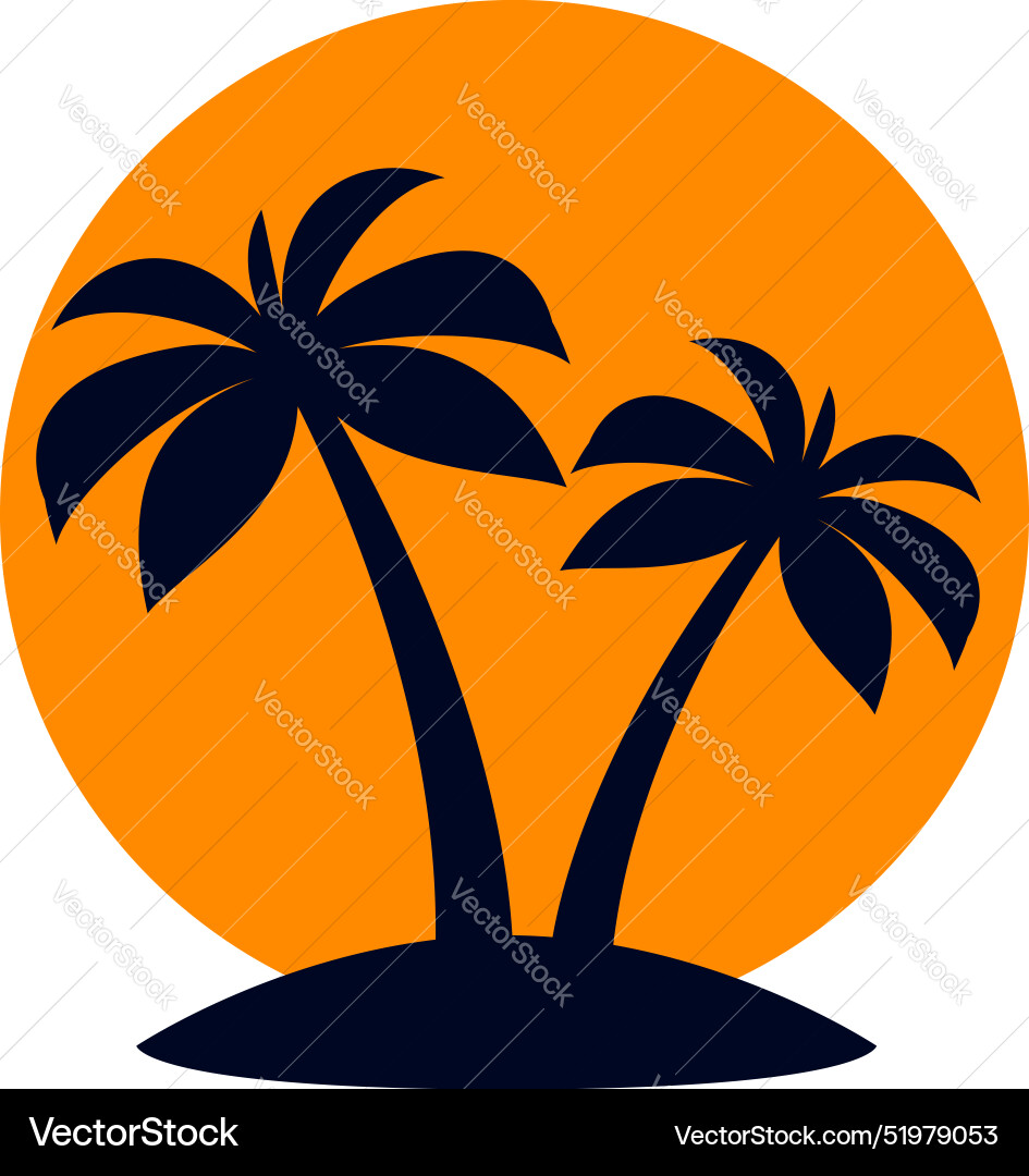 Tropical palm tree Royalty Free Vector Image - VectorStock
